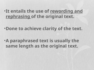 Paraphrasing paragraphs found online.pptx