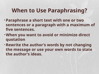 Paraphrasing paragraphs found online.pptx
