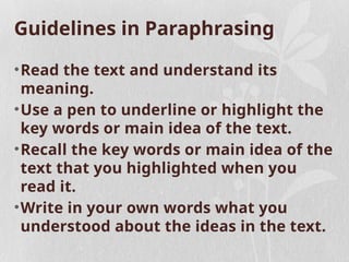 Paraphrasing paragraphs found online.pptx