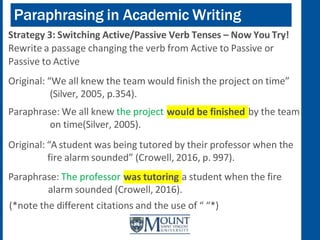 Paraphrasing-and-Citation. How to paraphrase and cite the reference ...