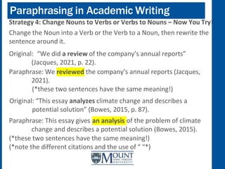 Paraphrasing-and-Citation. How to paraphrase and cite the reference ...