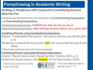 Paraphrasing-and-Citation. How to paraphrase and cite the reference ...