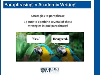 Paraphrasing-and-Citation. How to paraphrase and cite the reference ...