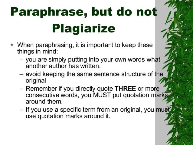 Paraphrasing Quotes | PPT