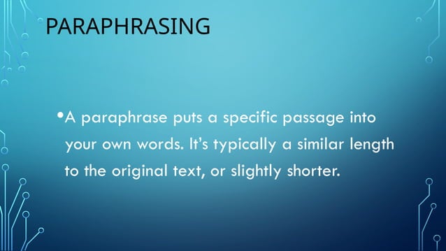 Paraphrasing activity - using paraphrasing to play a game | PPT