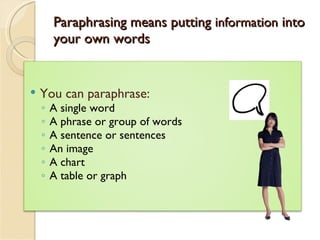 Paraphrasing- a Reading Comprehension Skill | PPT