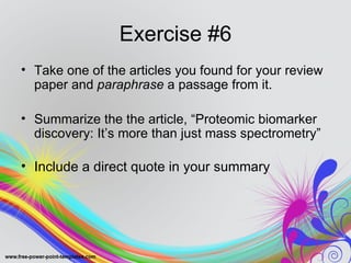 Paraphrasing and avoiding plagiarism workshop | PPT | Resume Writing ...