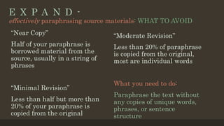 Paraphrasing and Quoting | PPTX