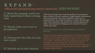 Paraphrasing and Quoting | PPTX