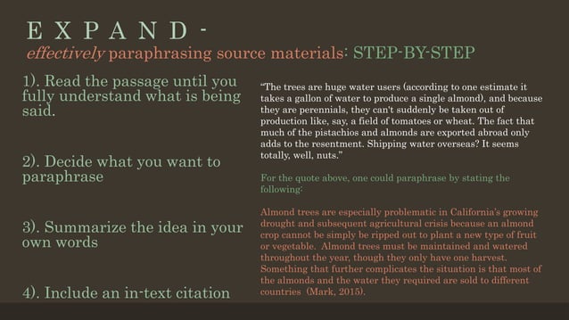 Paraphrasing and Quoting | PPTX