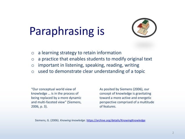 PARAPHRASING II | PPT