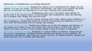 Paraphrasing nd summarising.pdf english academics | PDF
