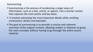 Paraphrasing nd summarising.pdf english academics | PDF