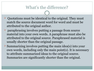 paraphrasing_powerpoint. Power Point Presentation | PPTX