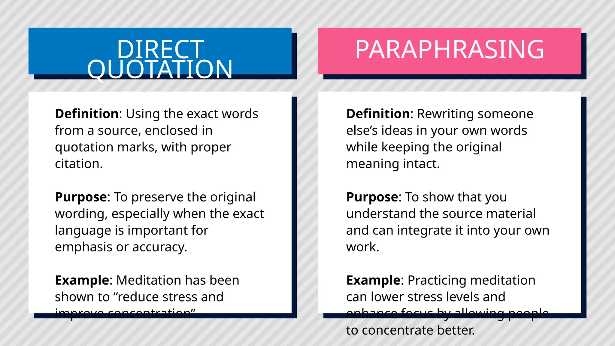 Paraphrasing Research Skills Educational Presentation in Bright Bold ...
