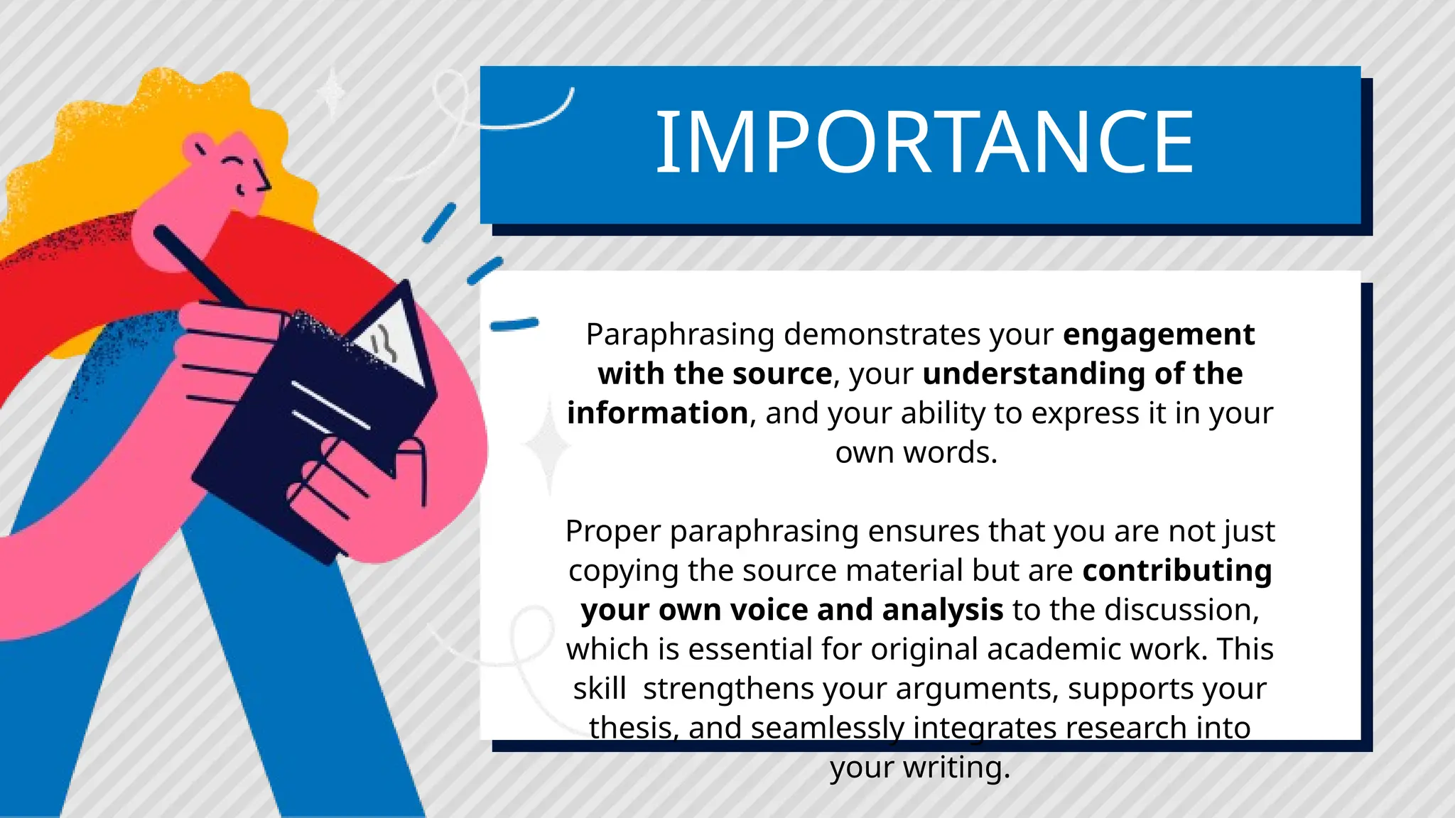 Paraphrasing Research Skills Educational Presentation in Bright Bold ...