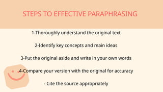 Paraphrasing Rewriting Ideas in Your Own Words.pptx