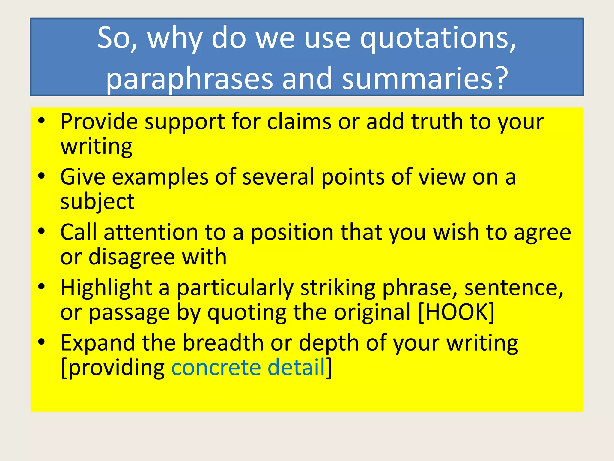 Paraphrasing skills | PPTX | Homework and Study | Education