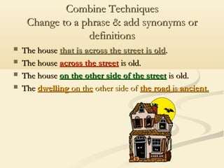 Paraphrasing techniques | PPT