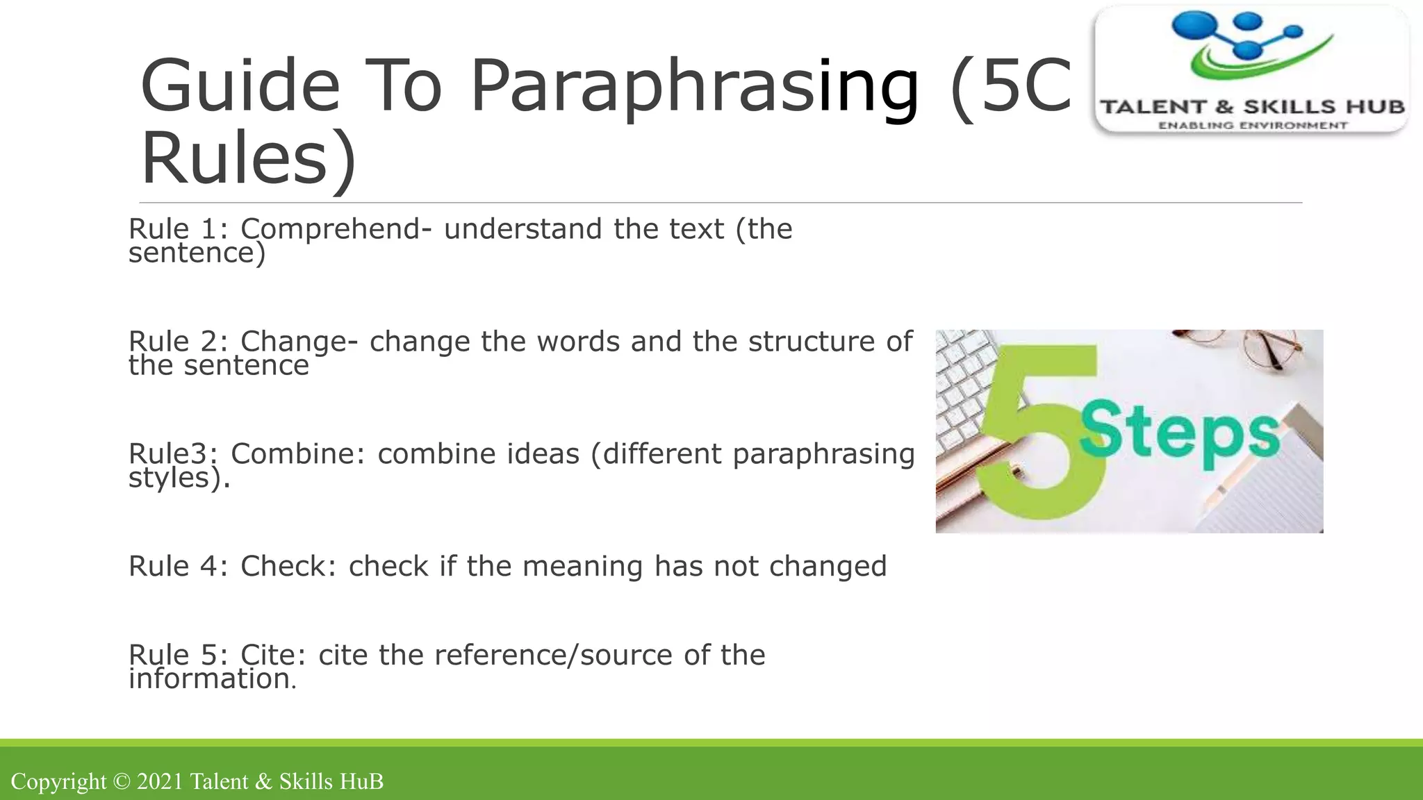 Paraphrasing techniques | PPTX