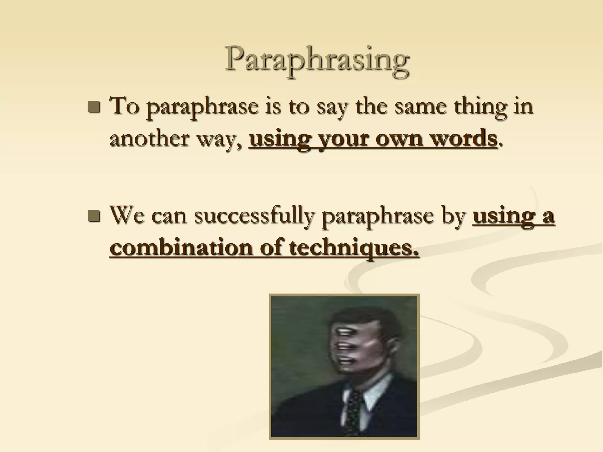 paraphrasing techniques.ppt