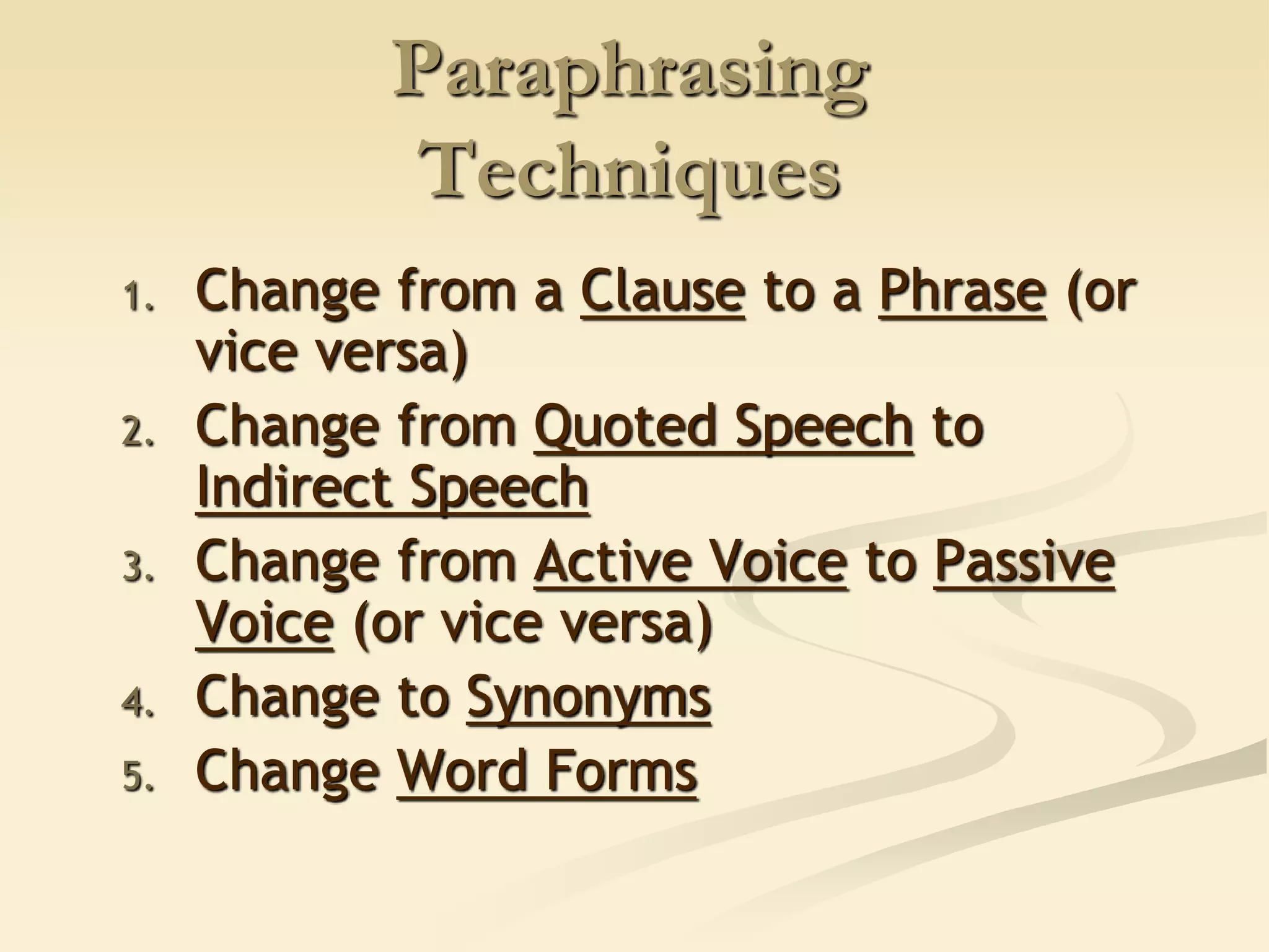 paraphrasing techniques.ppt