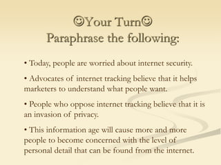 paraphrasing techniques.ppt