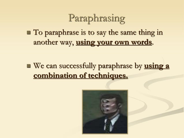 paraphrasing techniques.ppt