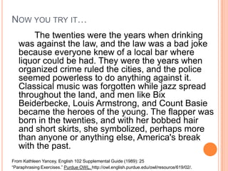 Paraphrasing Tips | PPT