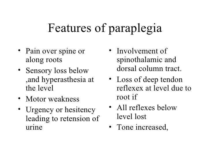 Paraplegia Vs Paraparesis