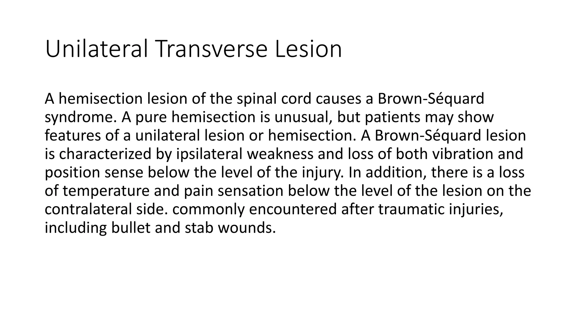 Paraplegia and spinal cord syndromes | PPTX