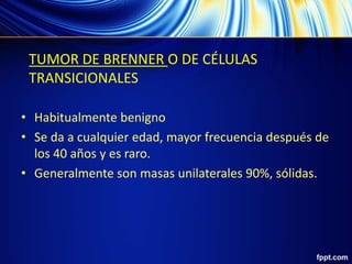 Cáncer de Ovario y Patología de Salpinge | PPTX