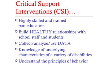 Criticual Support Interventions | PPT