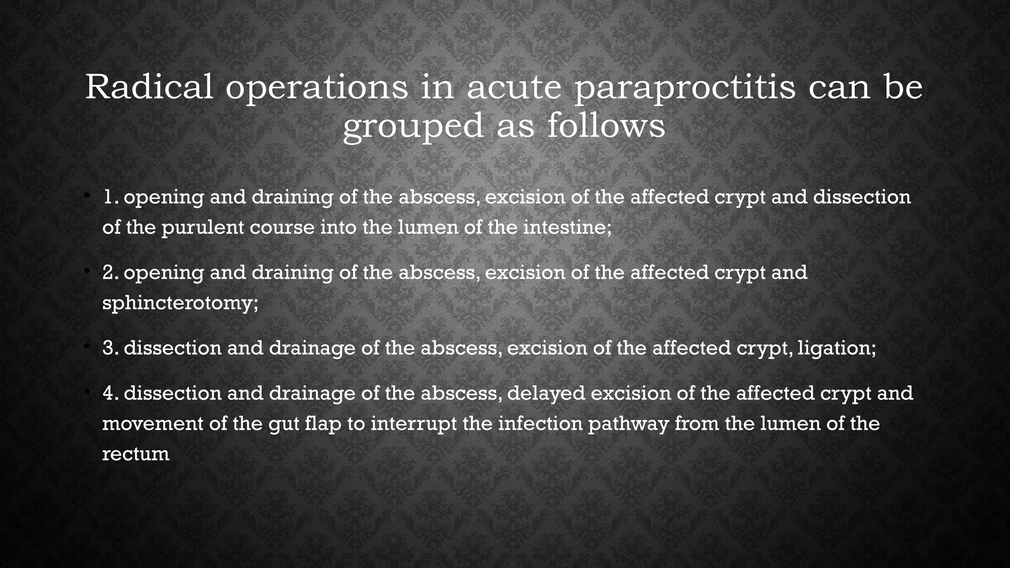 Paraproctitis | PPT