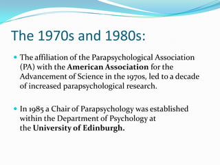 Parapsychology | PPTX