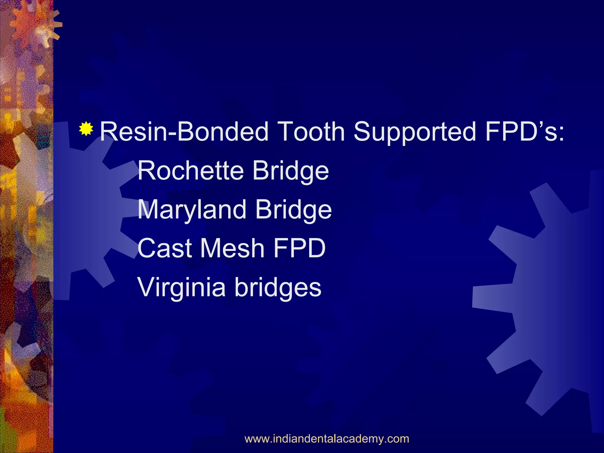 classification and configuration for fixed partial dentures/dental ...
