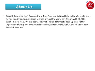 Paras Holidays - Gujarat Group Tour Packages | PPTX