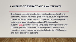 Feature of Microsoft Access power point ppt | PPT