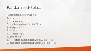 median and order statistics | PPT