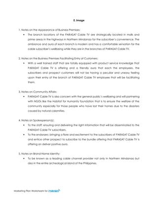 Marketing Plan (Parasat Cable TV) | PDF