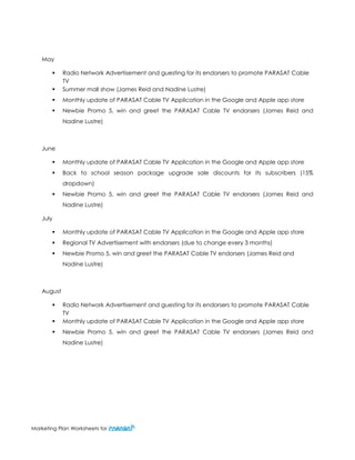 Marketing Plan (Parasat Cable TV) | PDF