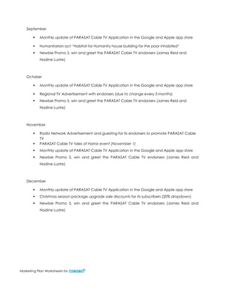 Marketing Plan (Parasat Cable TV) | PDF