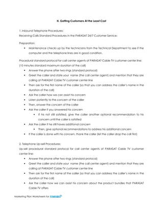 Marketing Plan (Parasat Cable TV) | PDF