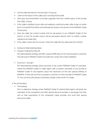 Marketing Plan (Parasat Cable TV) | PDF