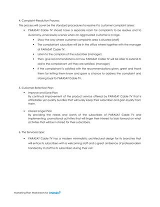 Marketing Plan (Parasat Cable TV) | PDF