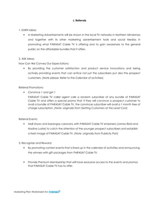Marketing Plan (Parasat Cable TV) | PDF