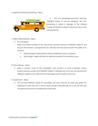 Marketing Plan (Parasat Cable TV) | PDF