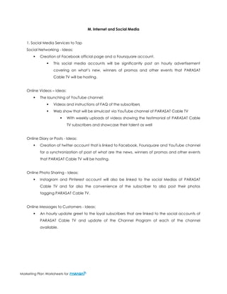 Marketing Plan (Parasat Cable TV) | PDF
