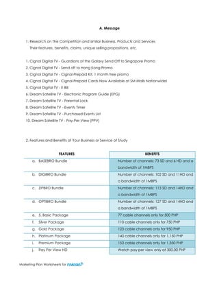 Marketing Plan (Parasat Cable TV) | PDF