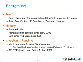 ParaScale Cloud Storage Customer overview presentation | PPT